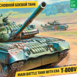 ZVEZDA: Russian main battle tank with ERA T-80BV by Zvezda